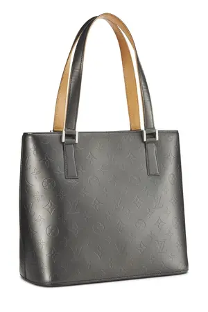 LOUIS VUITTON Monogram Vernis Mat Stockton Tote - Grey