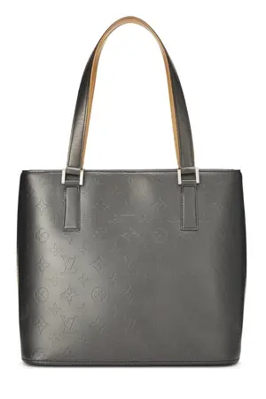 LOUIS VUITTON Monogram Vernis Mat Stockton Tote - Grey