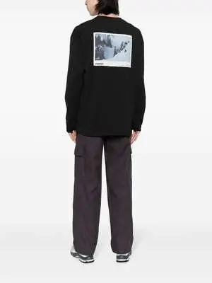 SPOONYARD Snow Mountain Cotton T-shirt - Black
