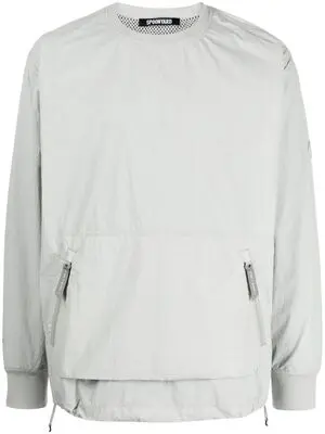 SPOONYARD Zip-pocket Crew-neck Sweatshirt - Grey