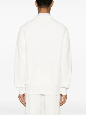 Polo Ralph Lauren Crew Neck Embroidered Sweater - White