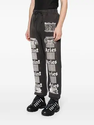 SAINT MXXXXXX Slogan-print Cotton Track Pants
