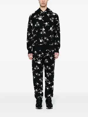 SAINT MXXXXXX Skull-print Cotton Track Pants