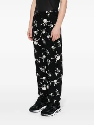 SAINT MXXXXXX Skull-print Cotton Track Pants