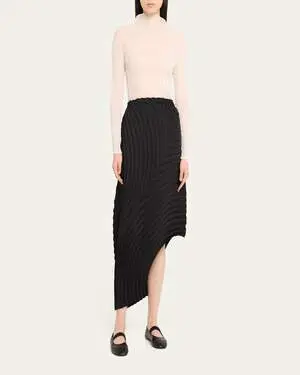 Issey Miyake Chiffon Twist-38 Sheer Top - White