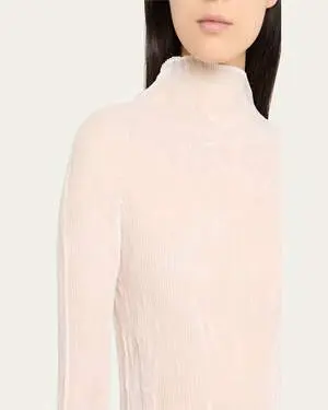 Issey Miyake Chiffon Twist-38 Sheer Top - White
