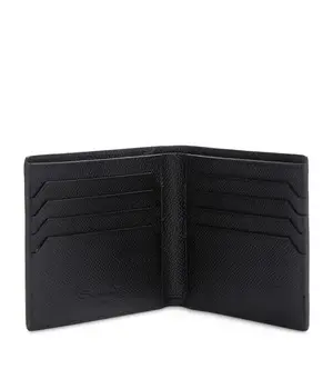 Santoni Textured Leather Wallet - Black