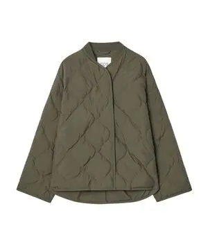 Cos Oversized Quilted Jacket - Green
