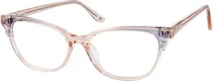 Zenni Full Rim Rectangle Frame Light Brown