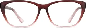 Zenni Full Rim Rectangle Frame - Raspberry
