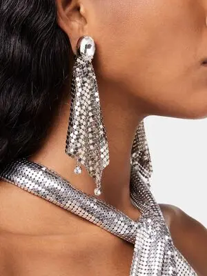 Rabanne Crystal-embellished Chainmail Drop Earrings