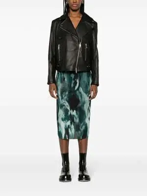 BOSS Evibelle Abstract-print Pleated Skirt