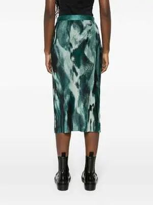 BOSS Evibelle Abstract-print Pleated Skirt