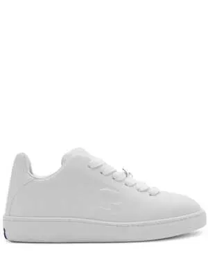 Burberry Debossed Leather Sneakers - White