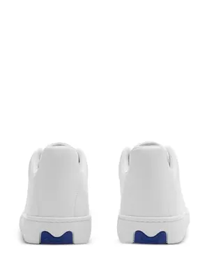 Burberry Debossed Leather Sneakers - White