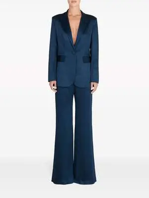 Silvia Tcherassi Rebeca Floral-embroidered Blazer - Blue