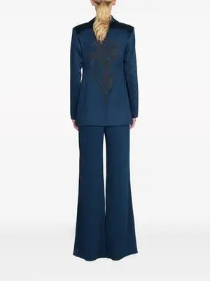 Silvia Tcherassi Rebeca Floral-embroidered Blazer - Blue