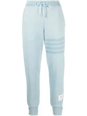 Thom Browne 4-bar Stripe Cotton Track Pants - Blue