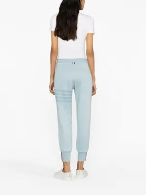 Thom Browne 4-bar Stripe Cotton Track Pants - Blue