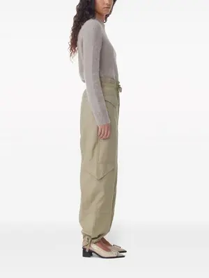 GANNI Drawstring Cargo Pants - Green