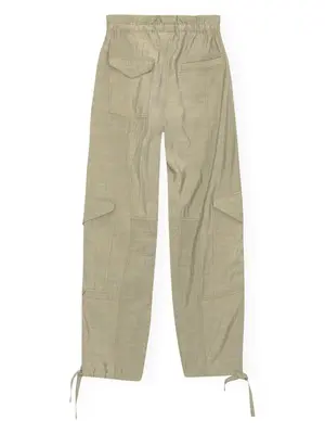 GANNI Drawstring Cargo Pants - Green