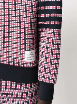 Thom Browne Checked Jacquard Crew-neck Sweatshirt