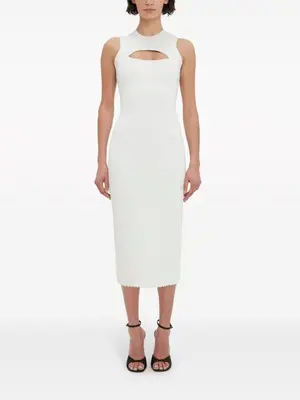 Victoria Beckham Fitted Midi Dress With Cut-out Detailing