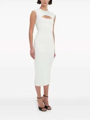Victoria Beckham Fitted Midi Dress With Cut-out Detailing