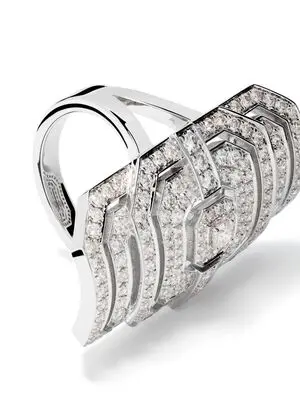 STATEMENT My Way Xxl Sterling Diamond Cocktail Ring - Silver