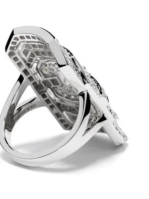 STATEMENT My Way Xxl Sterling Diamond Cocktail Ring - Silver