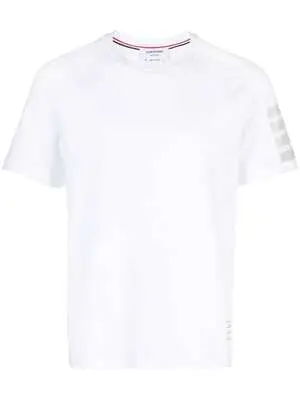 Thom Browne Milano Cotton 4-bar Tee - White