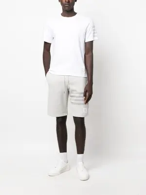 Thom Browne Milano Cotton 4-bar Tee - White