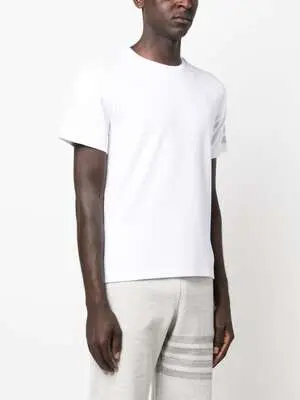 Thom Browne Milano Cotton 4-bar Tee - White