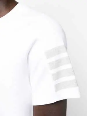 Thom Browne Milano Cotton 4-bar Tee - White
