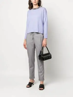 Fabiana Filippi Tapered Virgin Wool Trousers - Grey