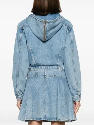 Moschino Hooded Cropped Denim Jacket