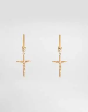 Dolce & Gabbana Dna" Cross Hoop Earrings - Gold