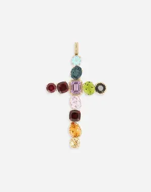 Dolce & Gabbana 18k Yellow Charm With Multicolored Gemstones - Gold