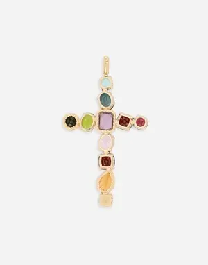Dolce & Gabbana 18k Yellow Charm With Multicolored Gemstones