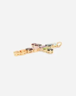 Dolce & Gabbana 18k Yellow Charm With Multicolored Gemstones