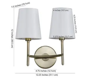 SAFAVIEH Barrett Two Light Wall Sconce