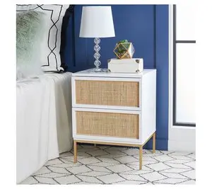 SAFAVIEH Zadie 2-drawer Rattan Nightstand - One-color