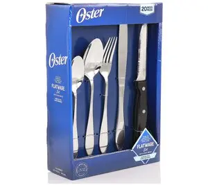 OSTER Silvermist 20 Piece Stainless Steel Flatw Are Set - Silver