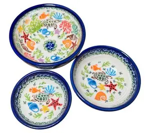 LIDIA'S POLISH POTTERY Mini Bowl Nesting Set - One-color
