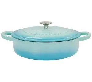 CROCK-POT Artisan 5 Quart Round Enameled Cast I Ron Braiser Pan - One-color