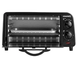 COURANT 4-slice Countertop Toaster Oven- Toast, Bake, & Broil
