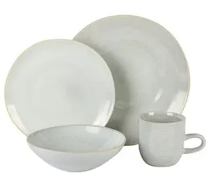 LAURIE GATES Ravenna 16 Piece Round Stoneware D Innerware Set