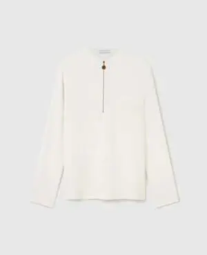 Stella McCartney Arlesa Double Split Hem Zip Blouse - White