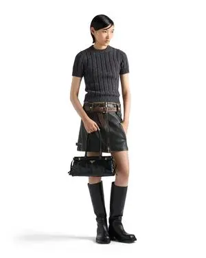 Prada Medium Leather Handbag - Black