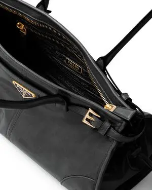Prada Medium Leather Handbag - Black
